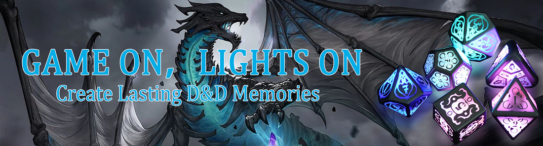 D&D LED Polyhedral Rechargeable Set for Dungeons and Dragons – Victorydice