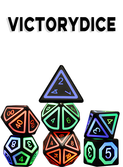 D&D LED Polyhedral Rechargeable Set for Dungeons and Dragons – Victorydice