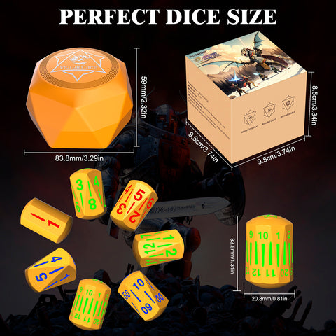 Coolest DND Dice LED Rechargeable Silicone Light Up LED Glowing Dice w ...