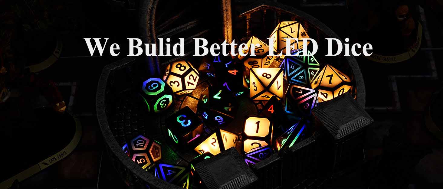 D&D LED Polyhedral Rechargeable Set for Dungeons and Dragons – Victorydice